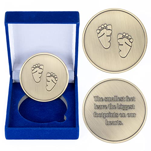 Baby Footprint Memorial Coin | Miscarriage Gifts | Infant Loss Gifts ...